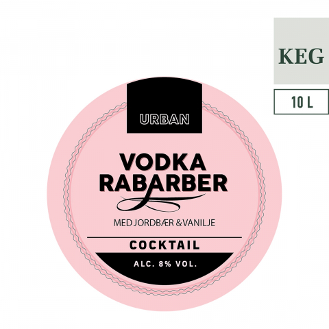 Urban Cocktail Vodka Rabarber 10 l - Alsudlejning.dk